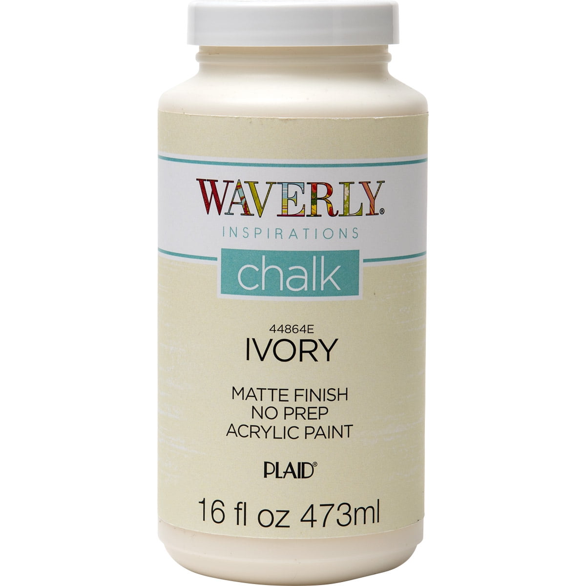 Waverly Inspirations Chalk Paint, Ultra Matte, Ivory, 16 fl oz