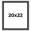 20x22 - 20 x 22 Rounded Black Solid Wood Frame with UV Framer's Acrylic ...