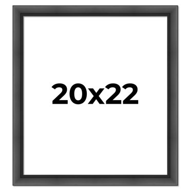 20x25 - 20 x 25 Rounded Black Solid Wood Frame with UV Framer's Acrylic ...