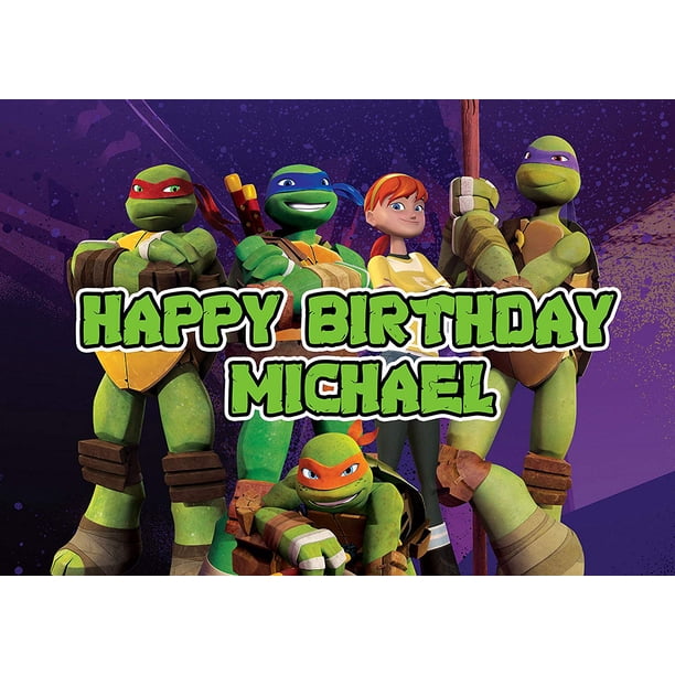 Ninja Turtles Edible Cake Image Topper Personalized Picture 1/4 Sheet ...