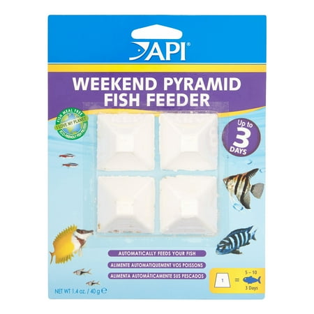 Mars Fishcare API Weekend Pyramid Fish Feeder, 1.4 Oz, 4 Ct - Walmart.com