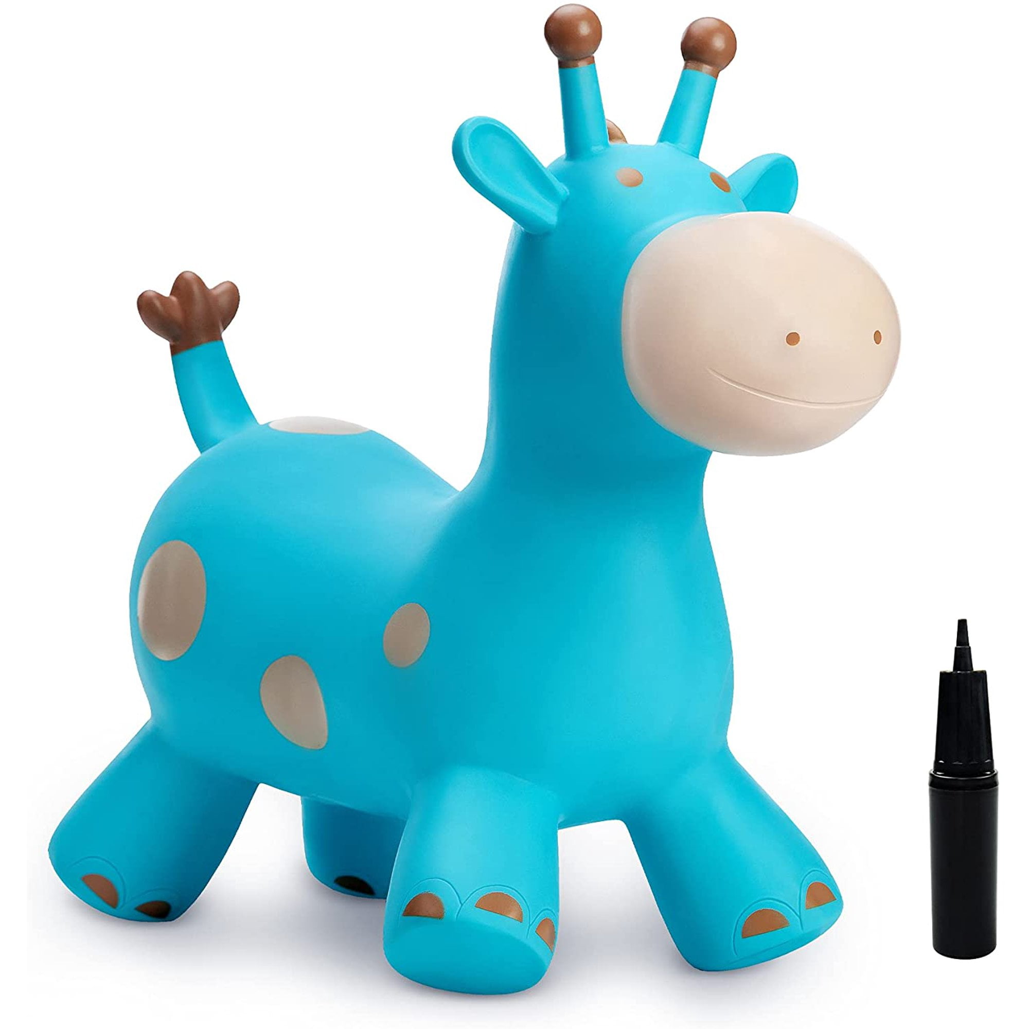 Bouncy Horse Bouncing Horse Animal Hopper Inflatable Jumping Horse Toy for Toddlers Blue Deer Blue