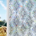 Black Concentric Diamond Window Privacy Film Modern Abstract Geometric ...