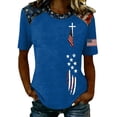America 250 Merchandise Womens Short Sleeve V-Neck Patriotic Graphic ...