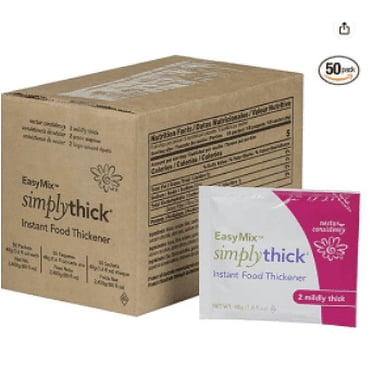 SimplyThick Easy Mix Food & Drink Thickener Unflavored 96 Gram Packet ...