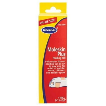 4 Pack - Dr. Scholl's Moleskin Plus Padding Roll 1 Each - Walmart.com
