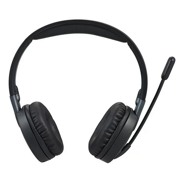 onn. Bluetooth Wireless On-Ear PC Headset with Rotating Boom Microphone ...
