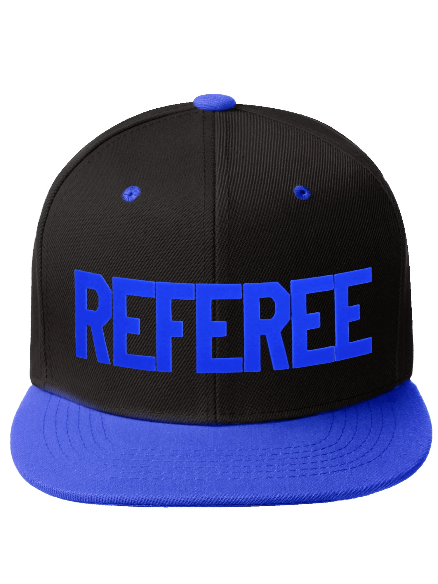 Classic Snapback Referee Hat High Profile Flat Bill Visor Adjustable ...