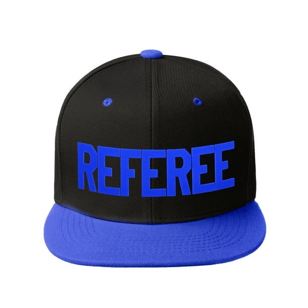 Classic Snapback Referee Hat High Profile Flat Bill Visor Adjustable ...
