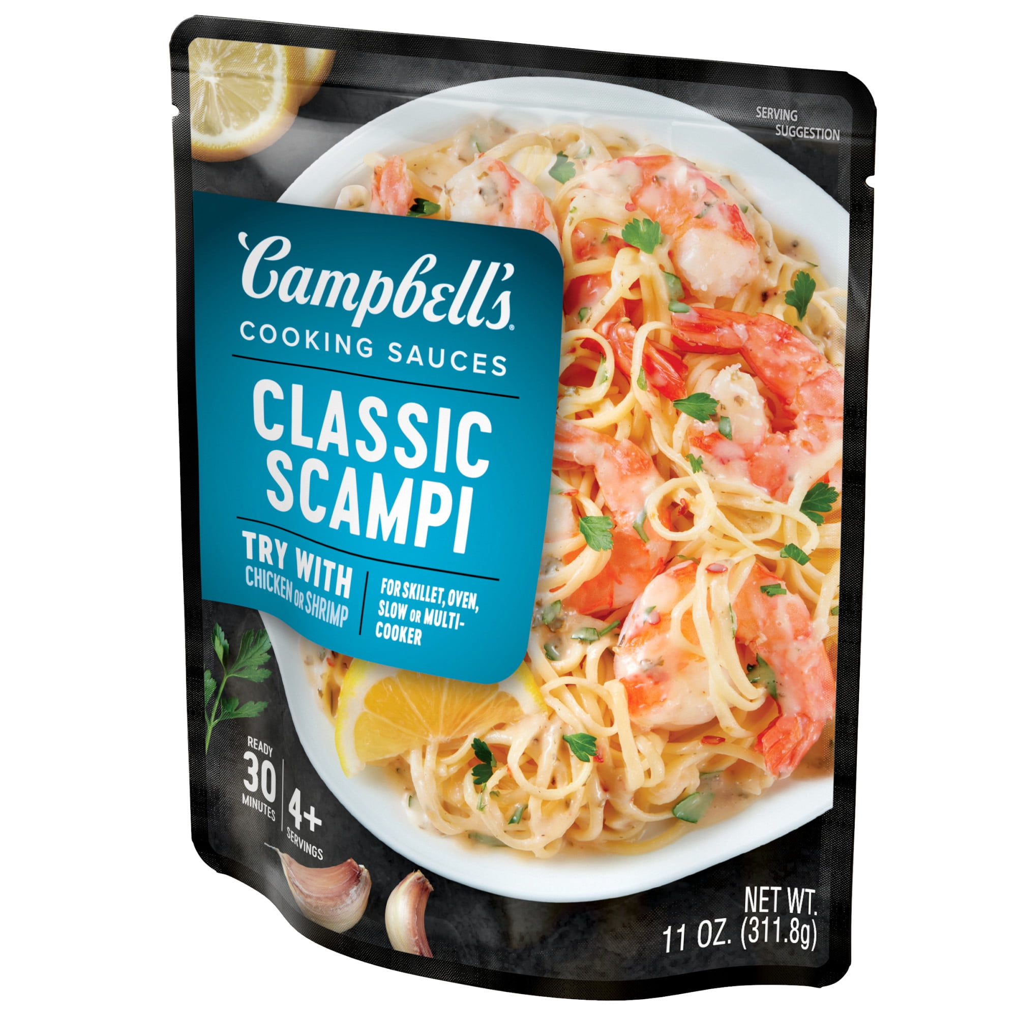 Campbell’s Cooking Sauces, Classic Scampi Sauce, 11 Oz Pouch