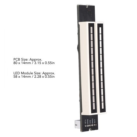 LED Music Audio Spectrum Module, 7 Green 2 Orange 3 Red 12 Bit DC7-12V ...