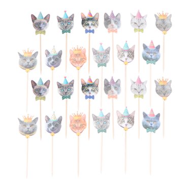 Cute Purrfect Cat Pink and Teal Polka Dots Kitty Happy Birthday Edible ...