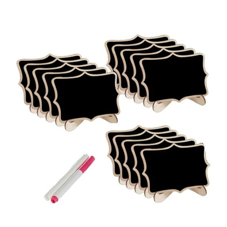 mmirethe Wood Mini Chalkboards Signs Support Easels Place Cards Small ...