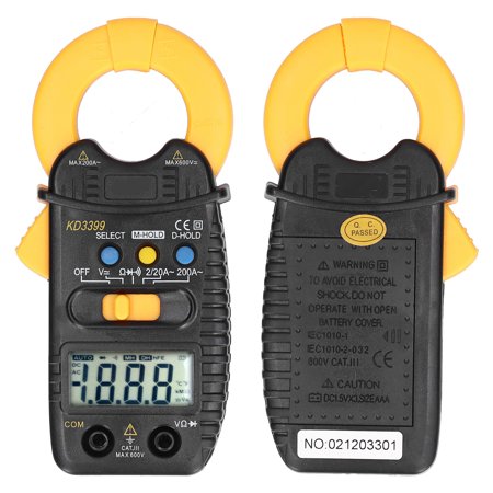 Pocket Multimeter, High Accuracy Multi Tester Durable Clamp Meter With ...