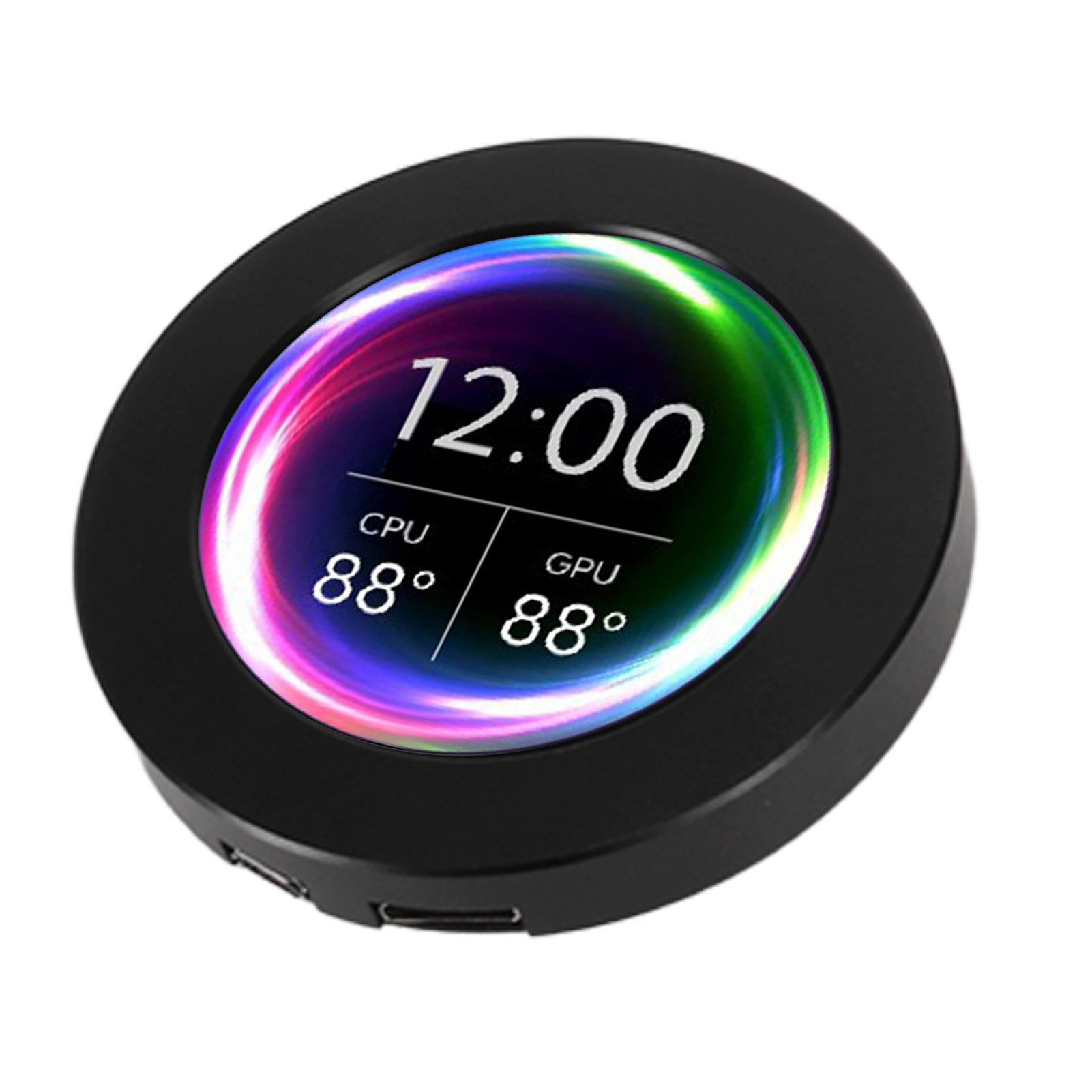 Pantalla LCD Redonda CPU GPU HDD 3 Niveles Interfaz USB Ajustable ...