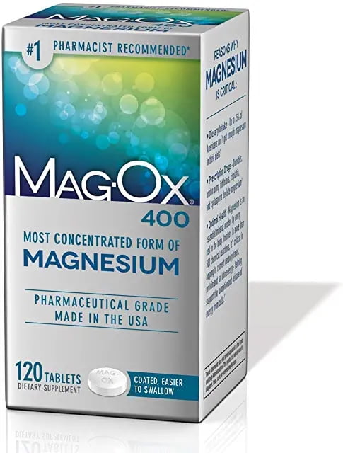 Mag-Ox 400 Magnesium Oxide Dietary Mineral Supplement Tablets 120 count ...