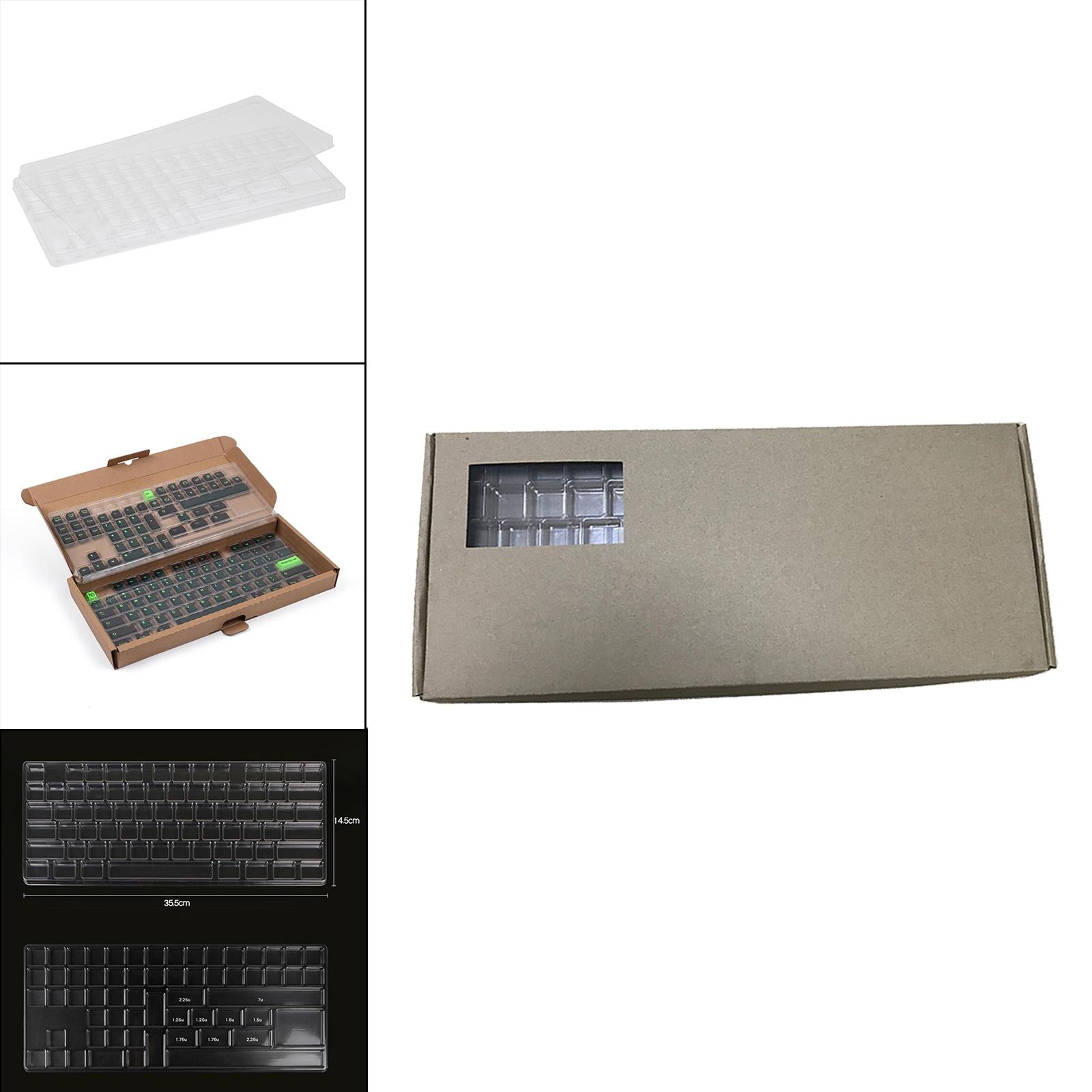 2 Layers Keycap Storage Box, Dustproof, w/ Transparent Lid, Compartment ...