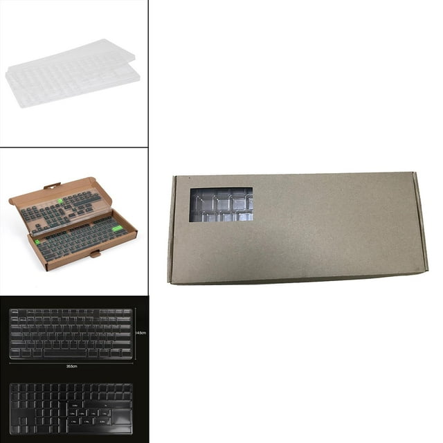 2 Layers Keycap Storage Box, Dustproof, w/ Transparent Lid, Compartment ...