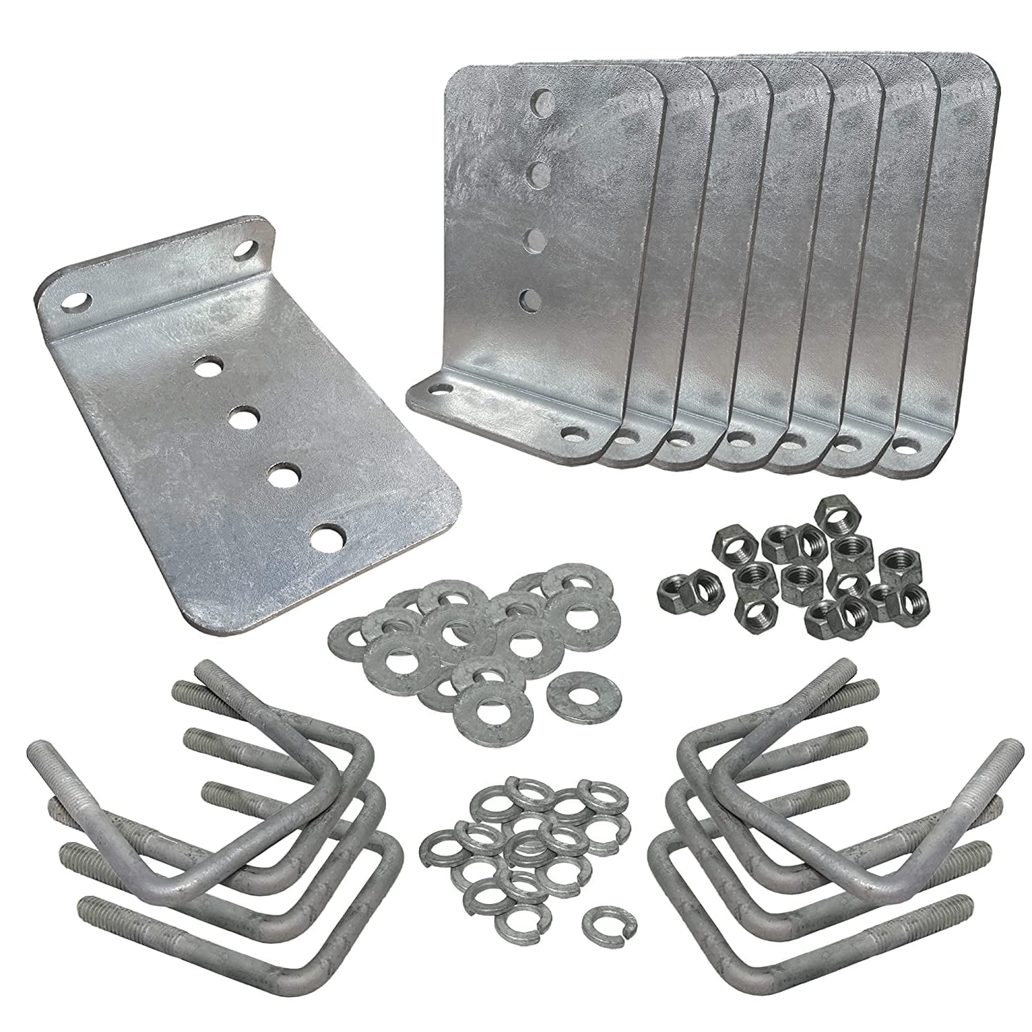 8 Pack - 8" Galvanized L-Type Bunk Bracket Kit for Boat Trailer, fits ...