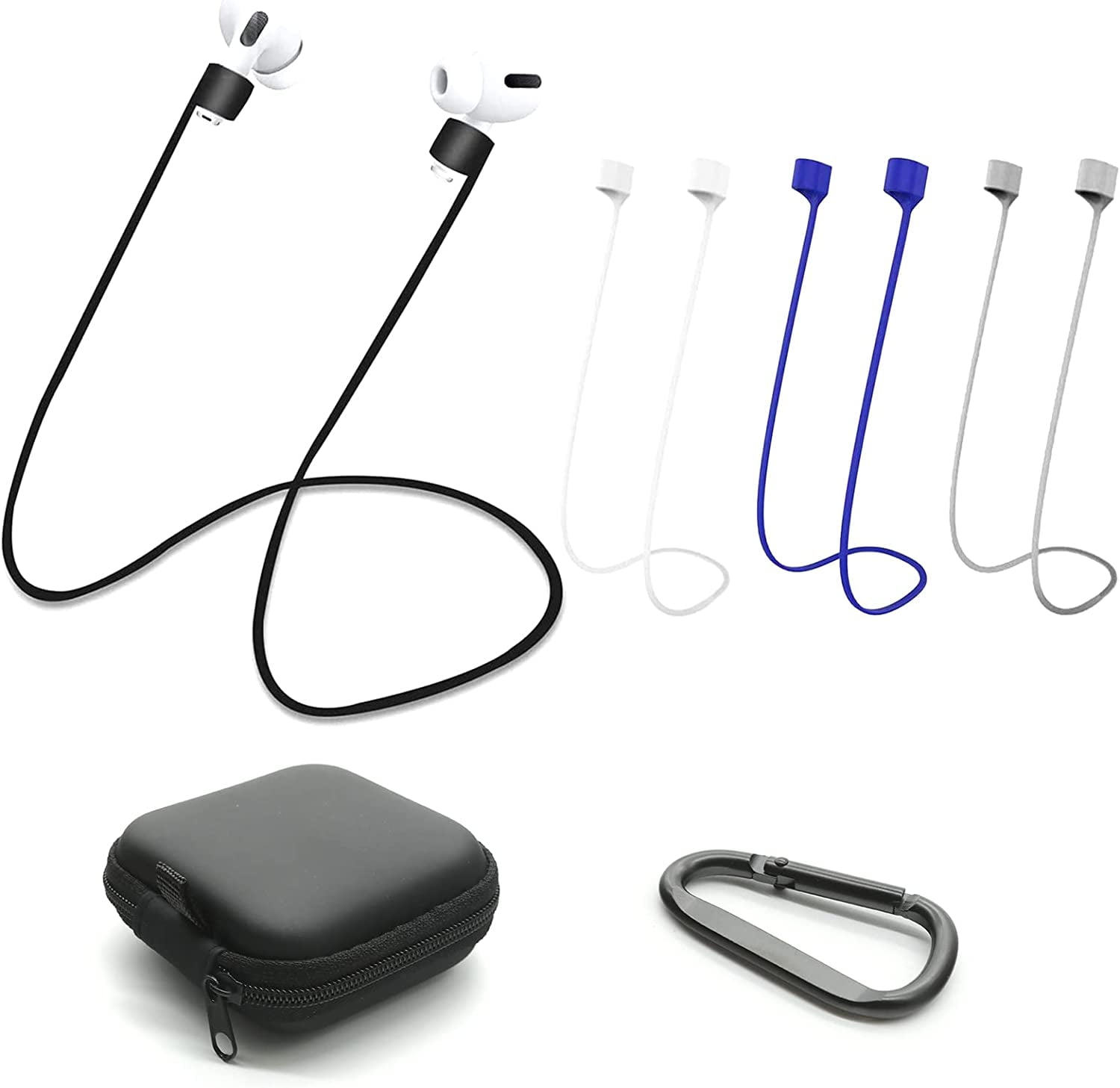 4 Pcs Colorful Soft Silicone Sports Lanyard Magnetic Anti-Lost Straps ...