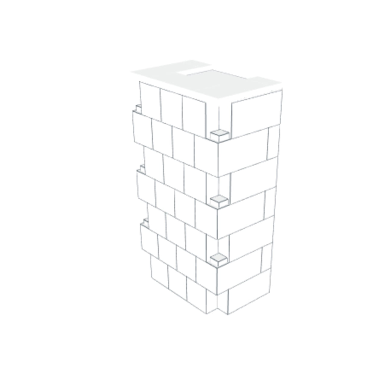 EverBlock Staggered Lectern Kit, 43” H x 24” W | For Podiums, Pulpits ...