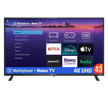 Westinghouse Roku TV - 43 Inch Smart TV, 4K UHD LED TV with Wi-Fi ...