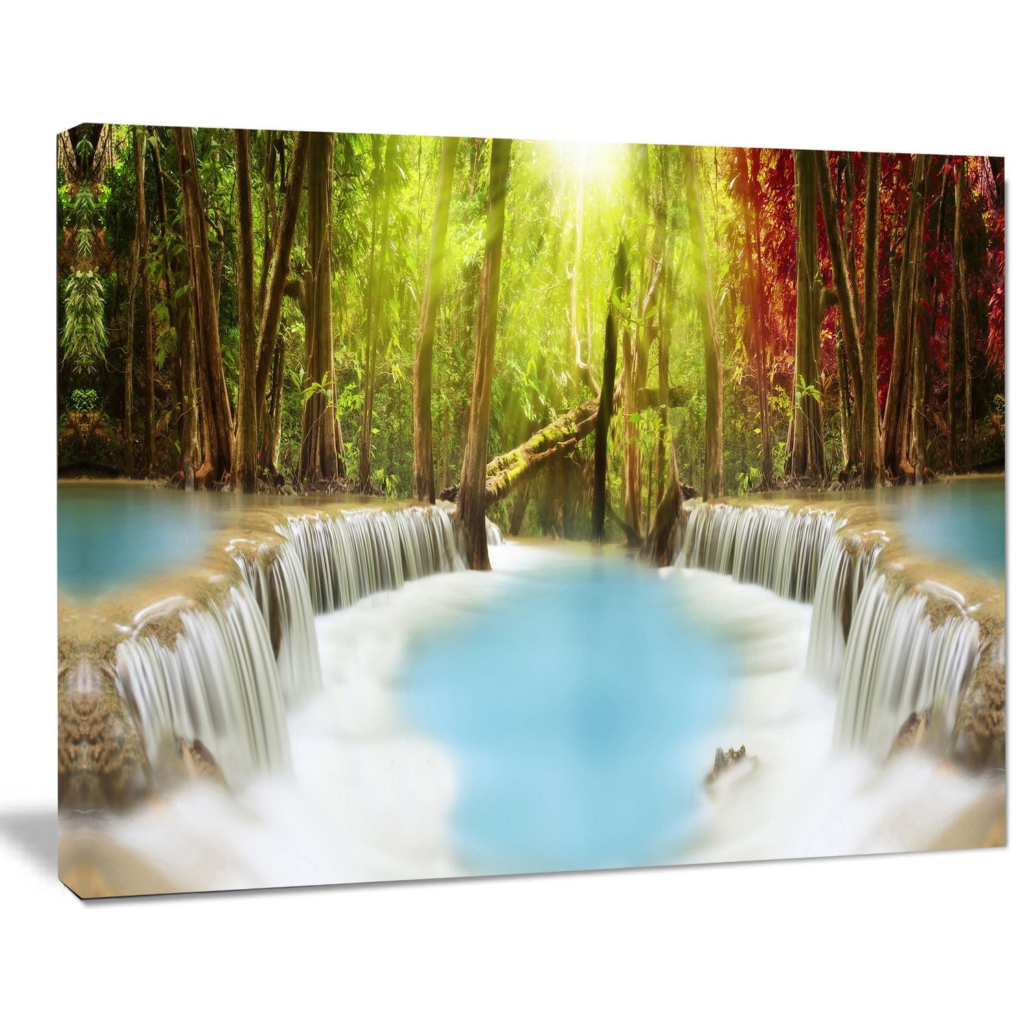 Click here for Designart Design Art Huai Mae Kamin Waterfall Canv... prices