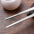 PLGEBR Tweezers Curved Angled Feeding Long Tongs Steel Stainless Craft ...