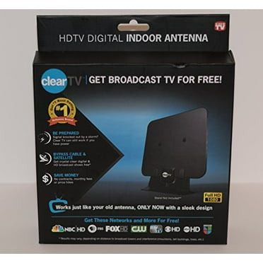 Clear TV Premium Indoor HDTV Antenna - Free Local Digital Channels, As ...