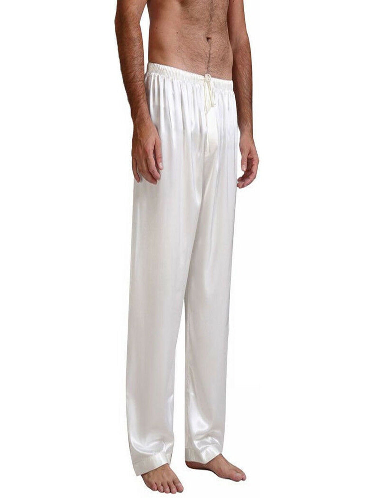 Wsevypo The Noble Collection Mens Silk Satin Pajamas Pyjamas Pants
