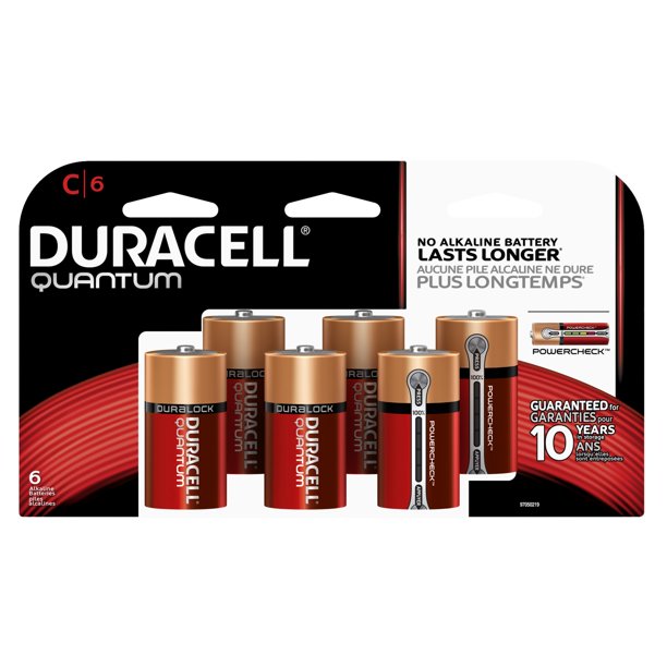 Duracell Quantum Alkaline C, 6 Count - Walmart.com