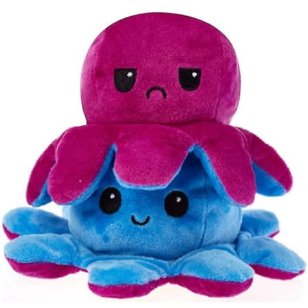 Giant Reversible Octopus Plush Large - Happy And Sad Moody Octopus Stu ...
