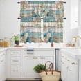 Coastal Sea Starfish Shell Coral Curtain Tier and Valance Set 3 Piece ...