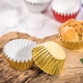 100-Pack Aluminum Foil Baking Cups with Greaseproof Paper Liner for ...