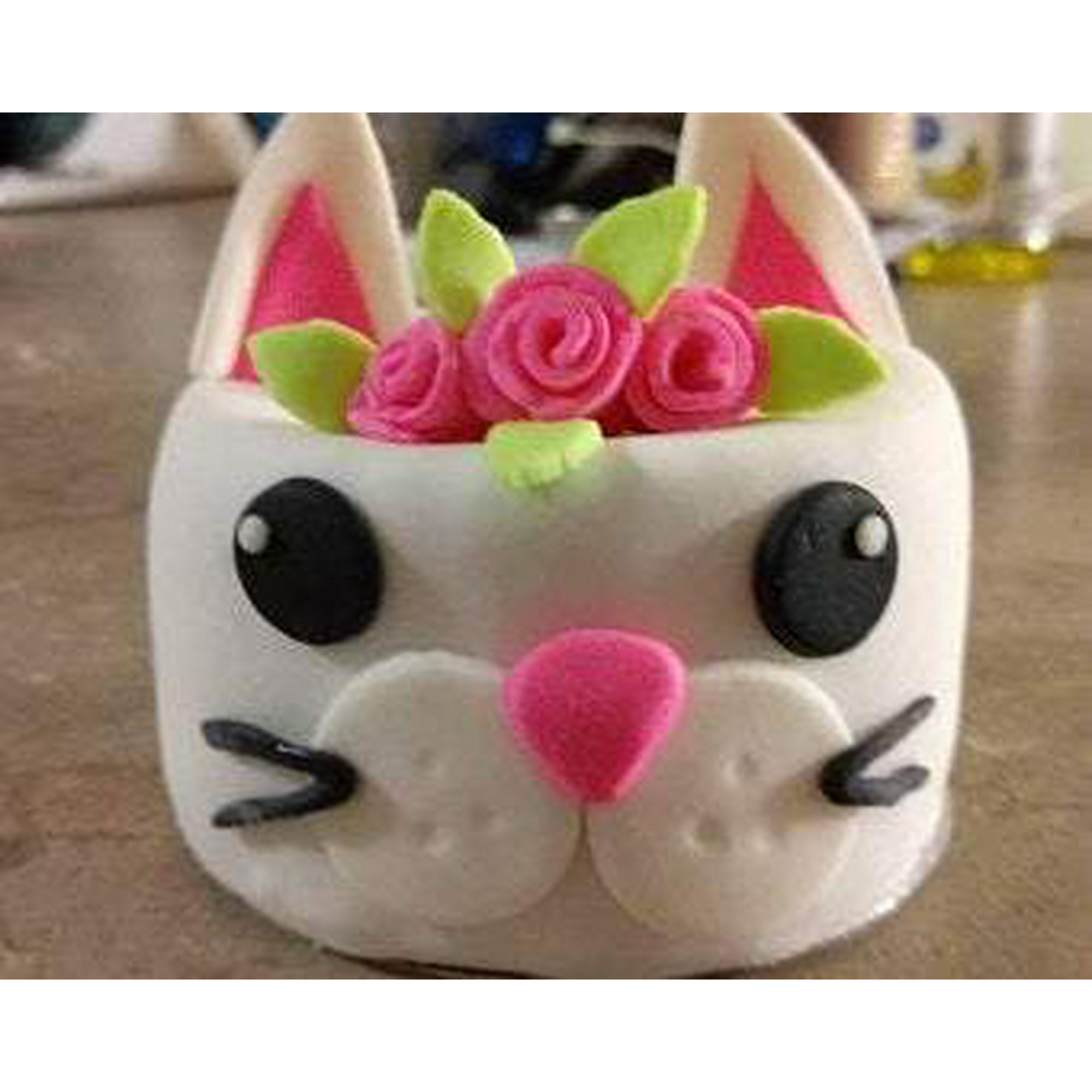 White Cat Face Cake