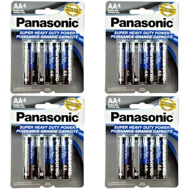 16 PCS Panasonic AA Batteries Super Heavy Duty Power Carbon Zinc Double A Battery 1.5v - Walmart.com