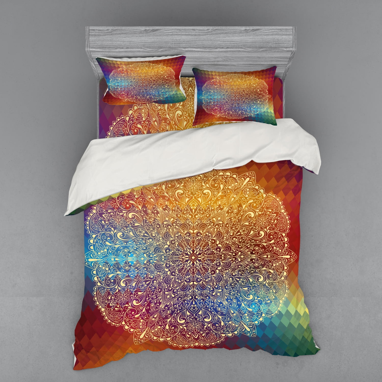 Ambesonne Abstract Bedding Set 4 Pcs, Oriental Floral Detail, Queen ...