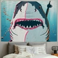Autua Shark Tapestry Wall Hanging Unique Style Graphic Tapestries Home ...