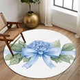 Hydrangea Spring Round Area Rug 6 FT, Non Slip Bedroom Rugs, Idyllic ...