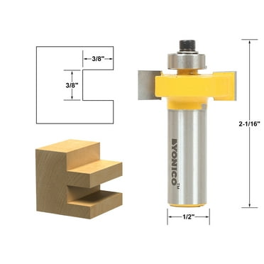 Yonico Rabbet Router Bit with 6 Bearings Set - 1/2" Shank - 14705 ...