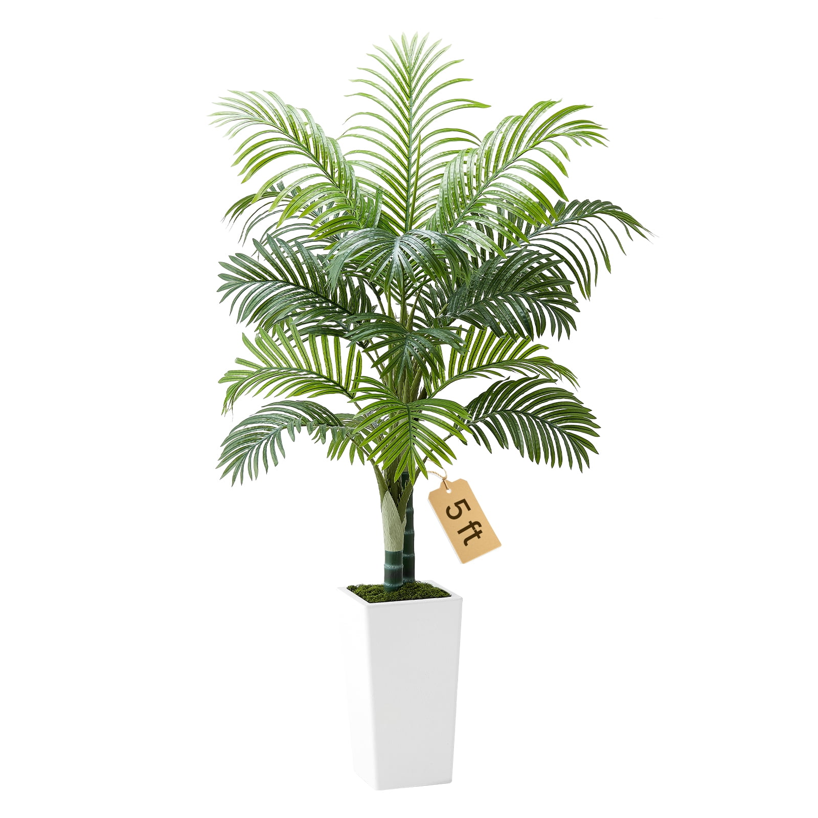 Click here for Vevor 5ft Artificial Areca Palm Tree Fake Plant Wi... prices