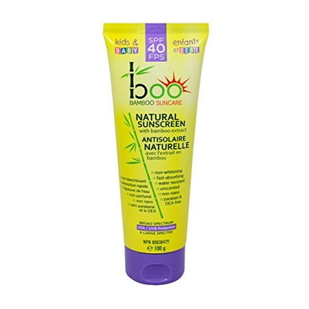 Boo Bamboo Baby & Kids Natural Sunscreen with Bamboo Extract SPF 40 ...