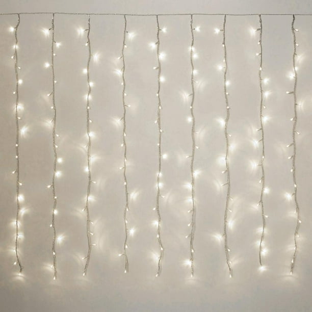 LED Curtain Lights Multi-Function, White, 6-feet, 200 LED - Walmart.com
