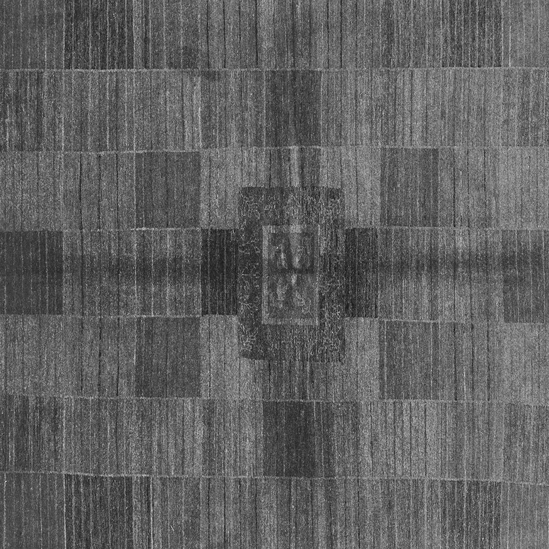 Ahgly Company Indoor Square Checkered Gray Modern Area Rugs, 5' Square ...