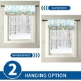 Coastal Coral Curtain Valance 2 Panel Nautical Anchor Kitchen Short ...