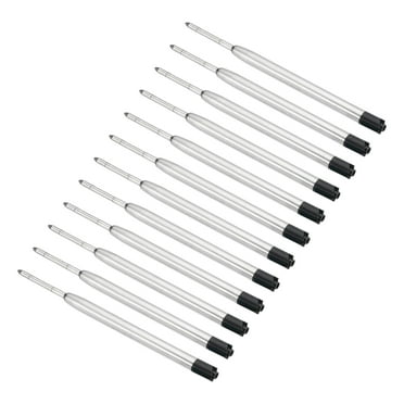 Black Ink Refill Pack of 10, Replaceable Ballpoint Pen Refills, Medium ...
