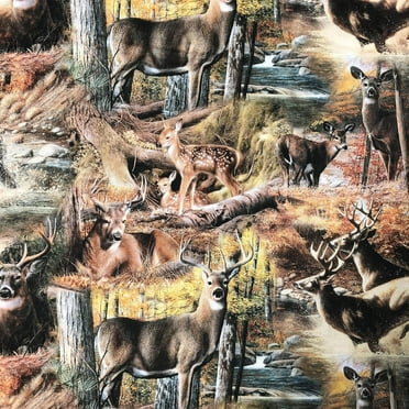 Realtree Deer Print Sewing Material Fabric, per Yard - Walmart.com