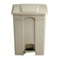Safco Products Plastic Step-On Trash Can 9922TN, Tan, Hands-free ...