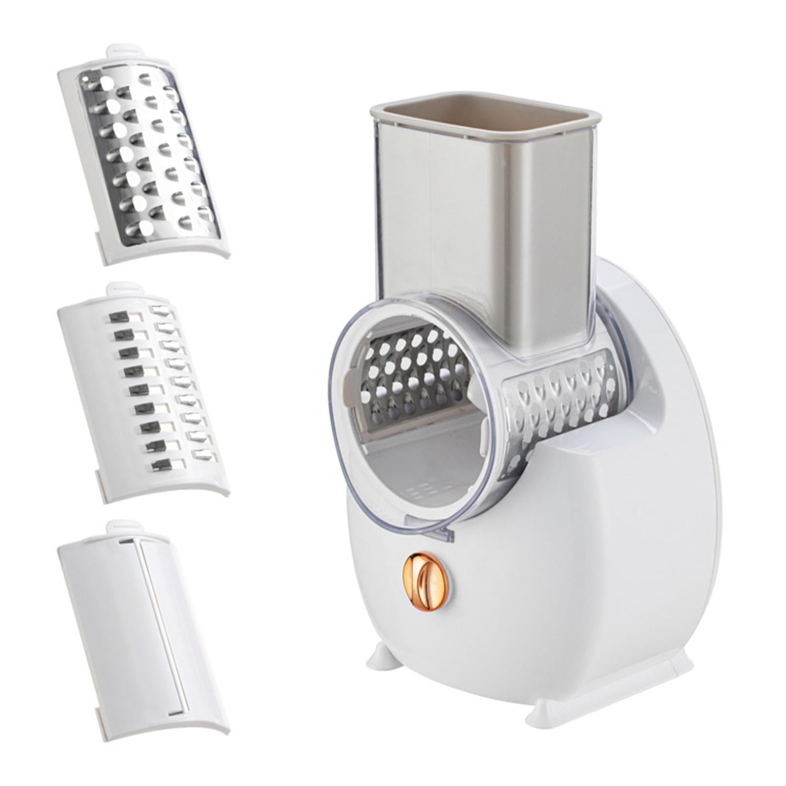 GROWTH TANK Râpes Électriques à Fromage Râpe à Tambour Rotatif pour Noix de Fruits Blanc de ...