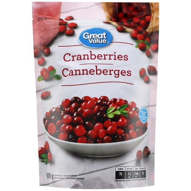 Great Value Cranberries, 600 g - Walmart.ca